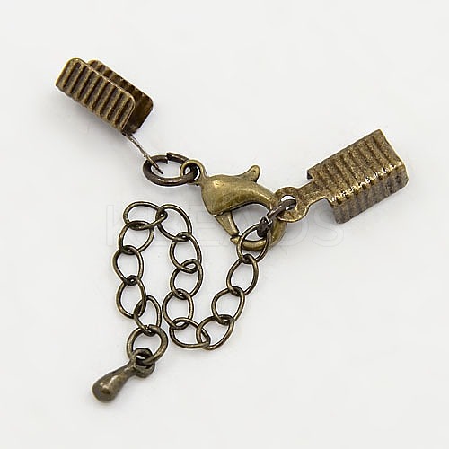 Wholesale Antique Bronze Brass Chain Extender with Lobster Claw Clasps ...