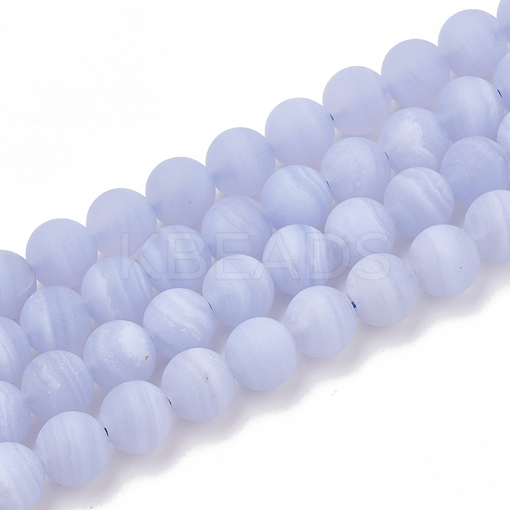 Wholesale Natural Blue Lace Agate Beads Strands - KBeads.com