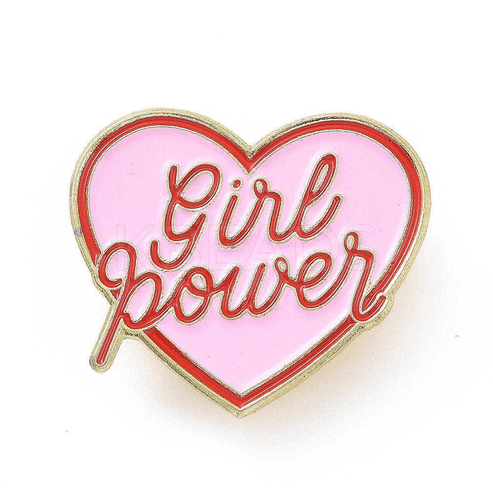 Wholesale Word Girl Power Enamel Pin - KBeads.com