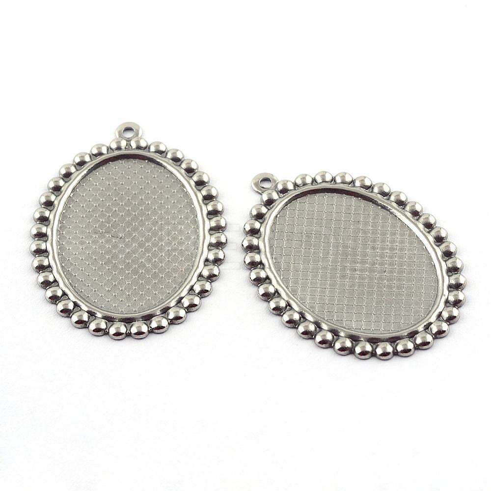 Wholesale Tarnish Resistant Pendant Cabochon Settings - KBeads.com