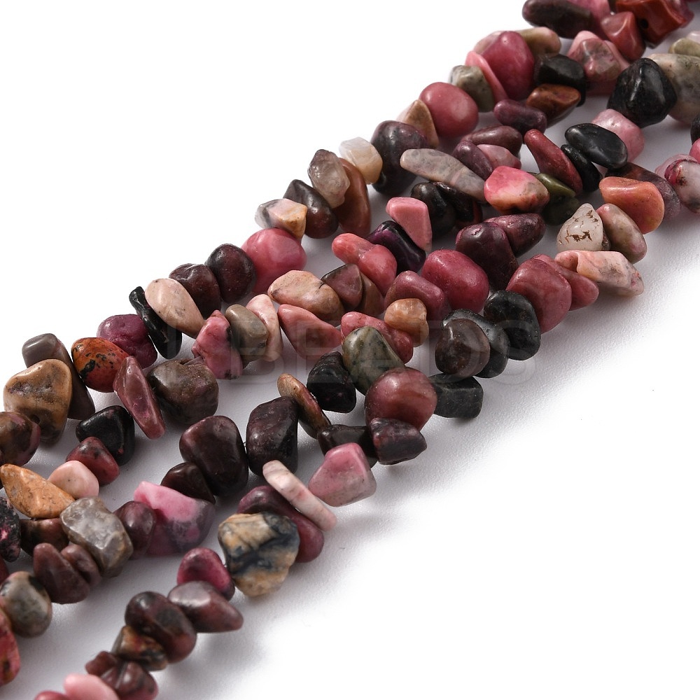 Wholesale Natural Rhodonite Chip Bead Strands - KBeads.com
