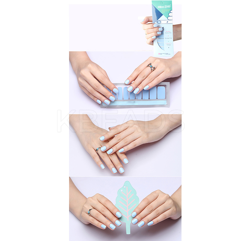 Wholesale Glitter Solid Color Nail Polish Strips Stickers - KBeads.com