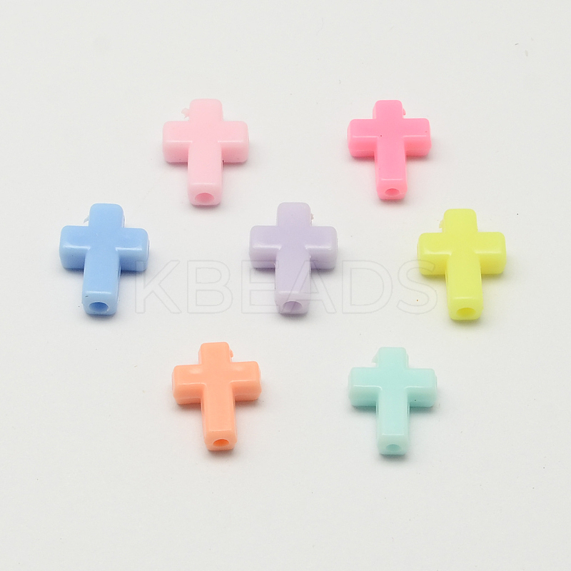Wholesale Opaque Acrylic Cross Beads - KBeads.com